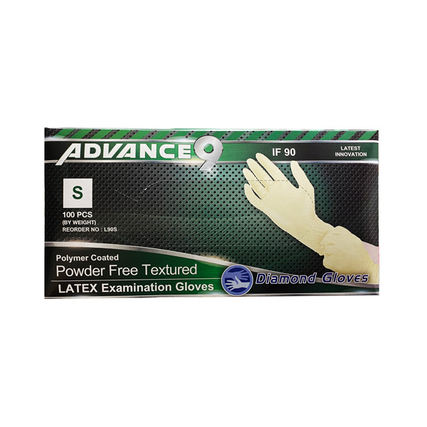 Advance Latex Exam Gloves, 8.5-mil, Cream – 100 Pieces (S) – Health ...